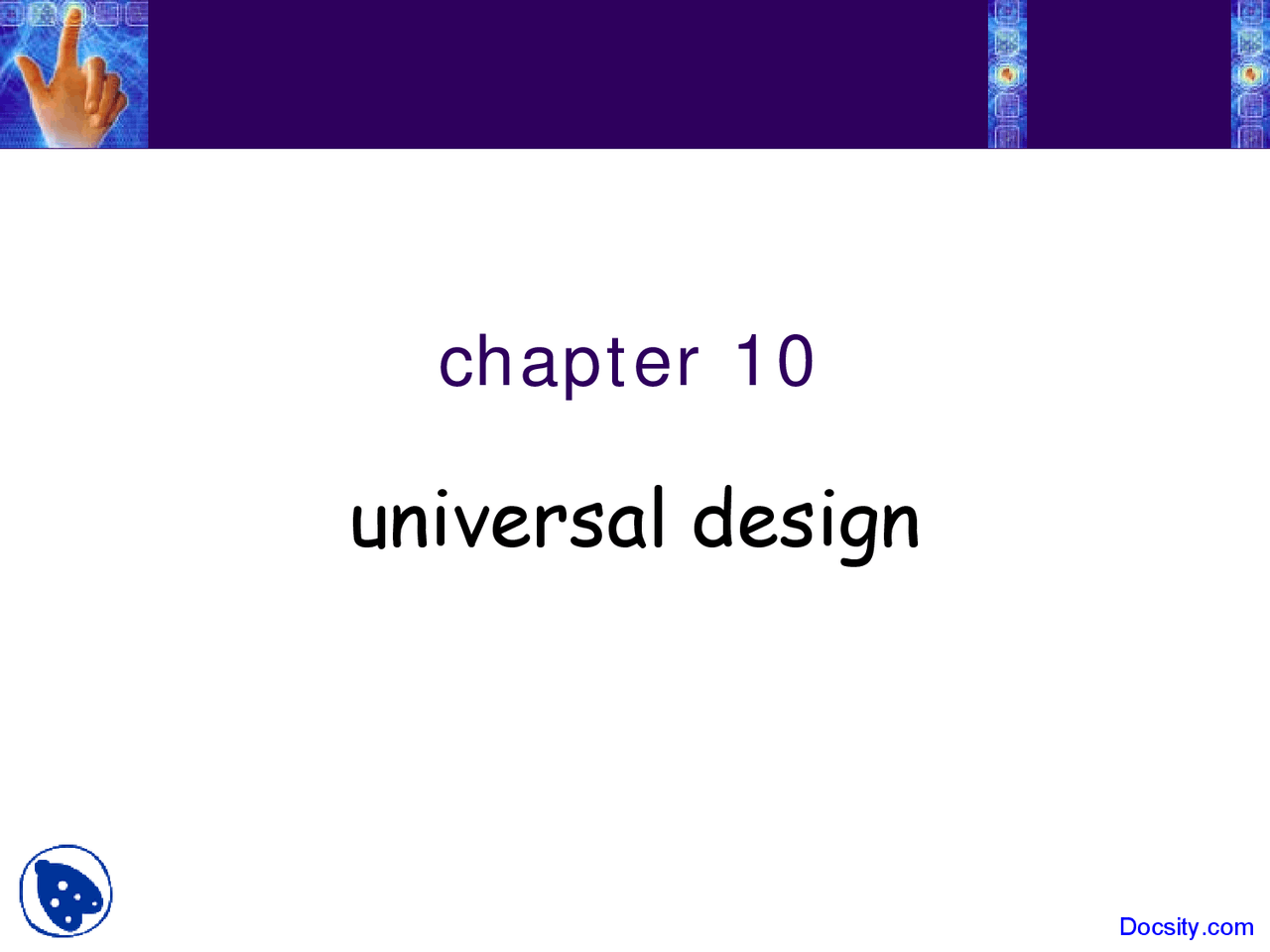Universal Design - Human Resource - Lecture Slides - Docsity