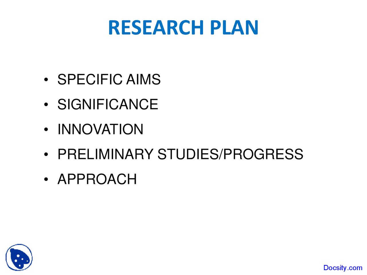 Specific Aims Human Resource Lecture Slides Docsity