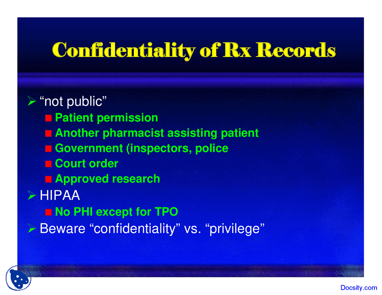 Confidentiality Asset Managment Lecture Slides Docsity