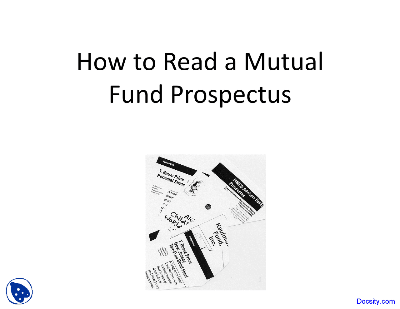 Fund Prospectus Asset Managment Lecture Slides Docsity