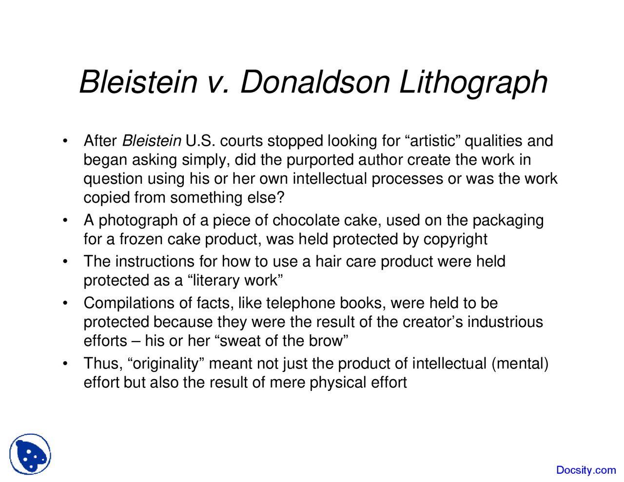 Donaldson Lithograph Asset Managment Lecture Slides Docsity