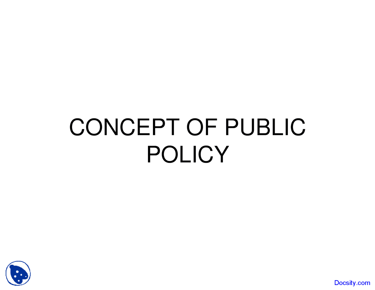 Concept of Public Policy - Asset Managment - Lecture Slides | Slides Management Fundamentals ...