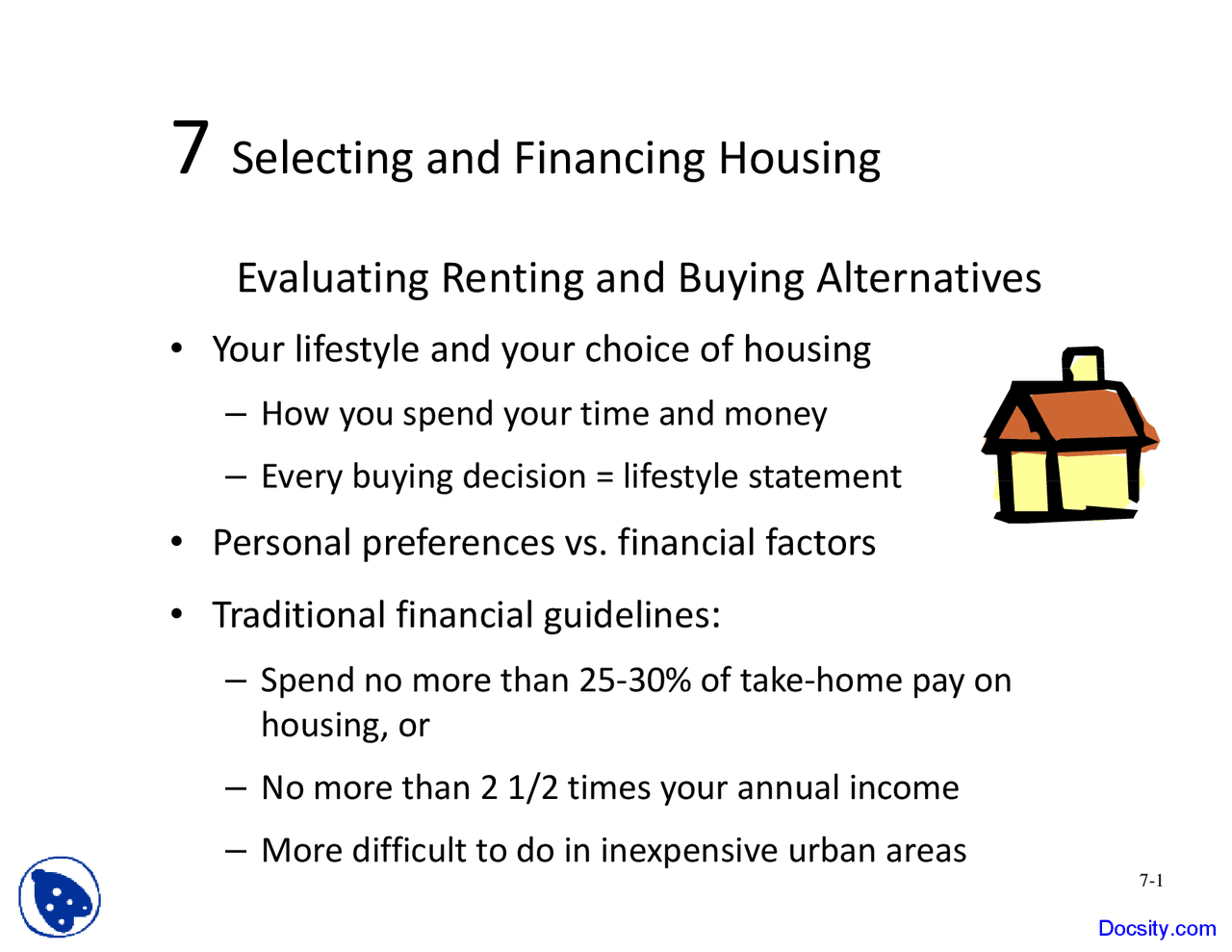 Selecting And Financing Housing Asset Managment Lecture Slides