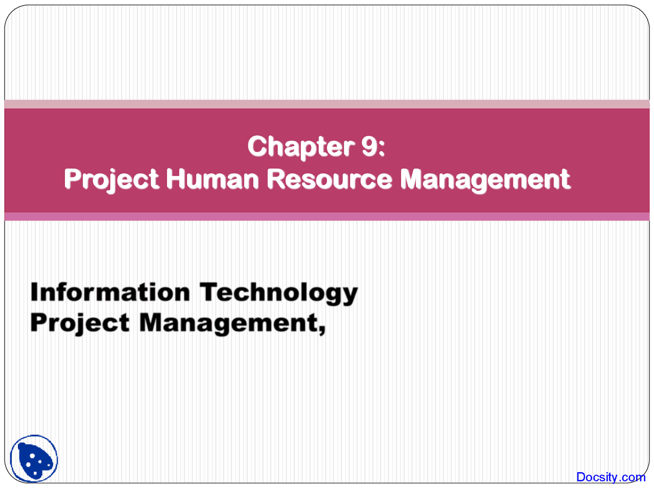 Resource Management - Human Resource - Lecture Slides - Docsity