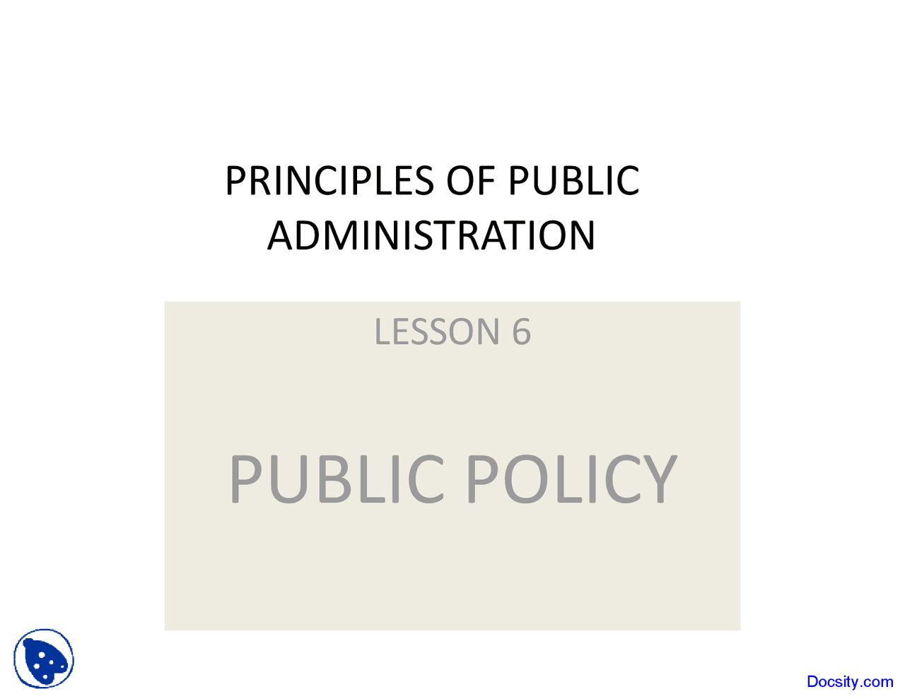 Administration Asset Managment Lecture Slides Docsity
