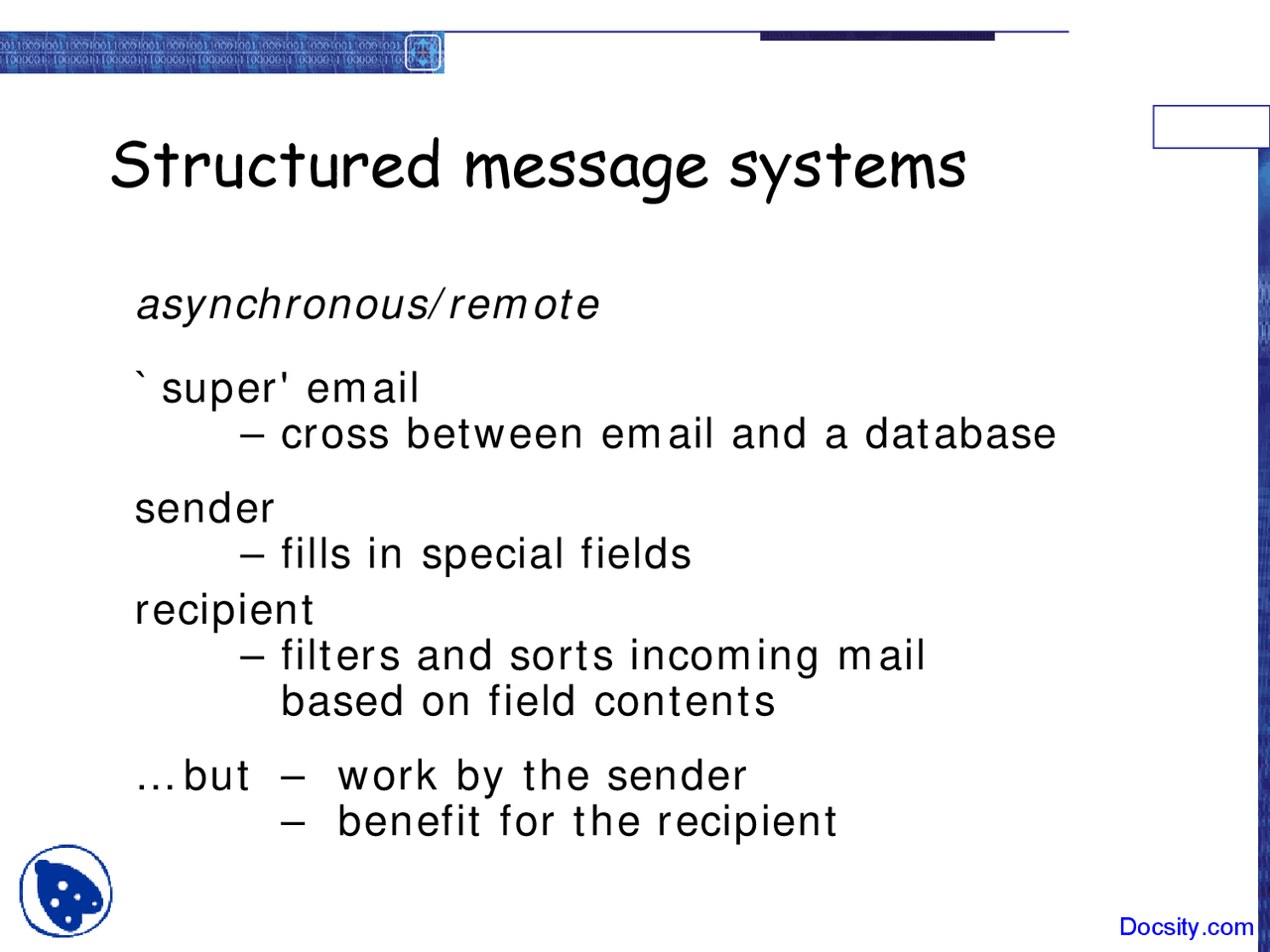Structured Message Human Resource Lecture Slides Docsity