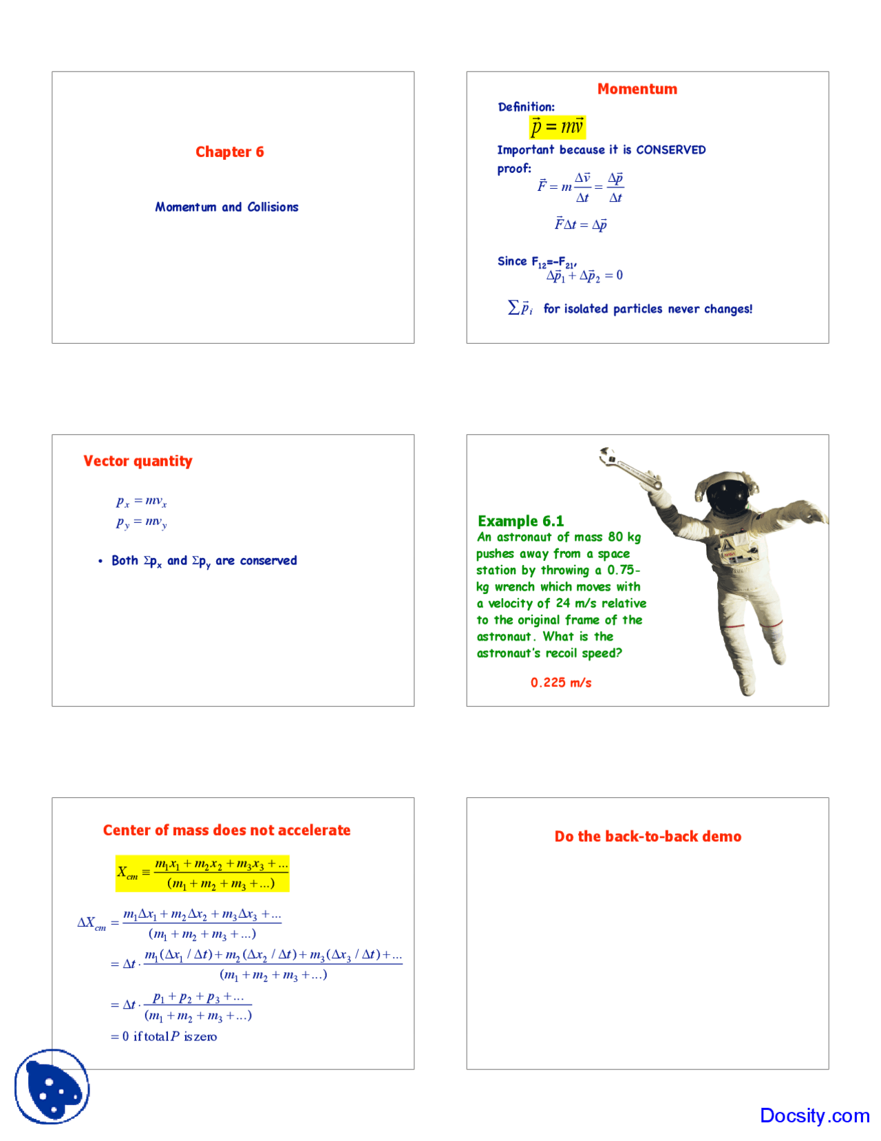 Momentum And Collisions General Physics I Lecture Slides Slides