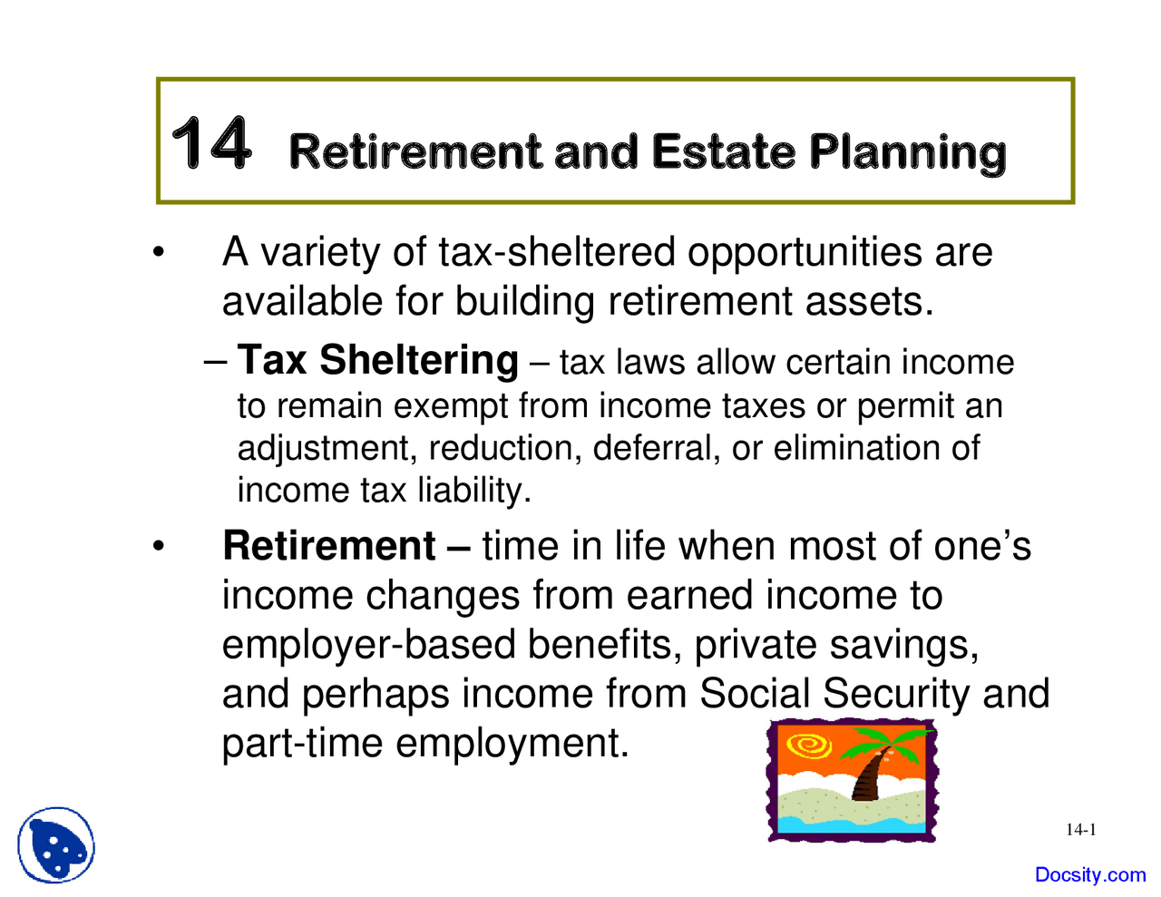 Retirement Asset Managment Lecture Slides Docsity