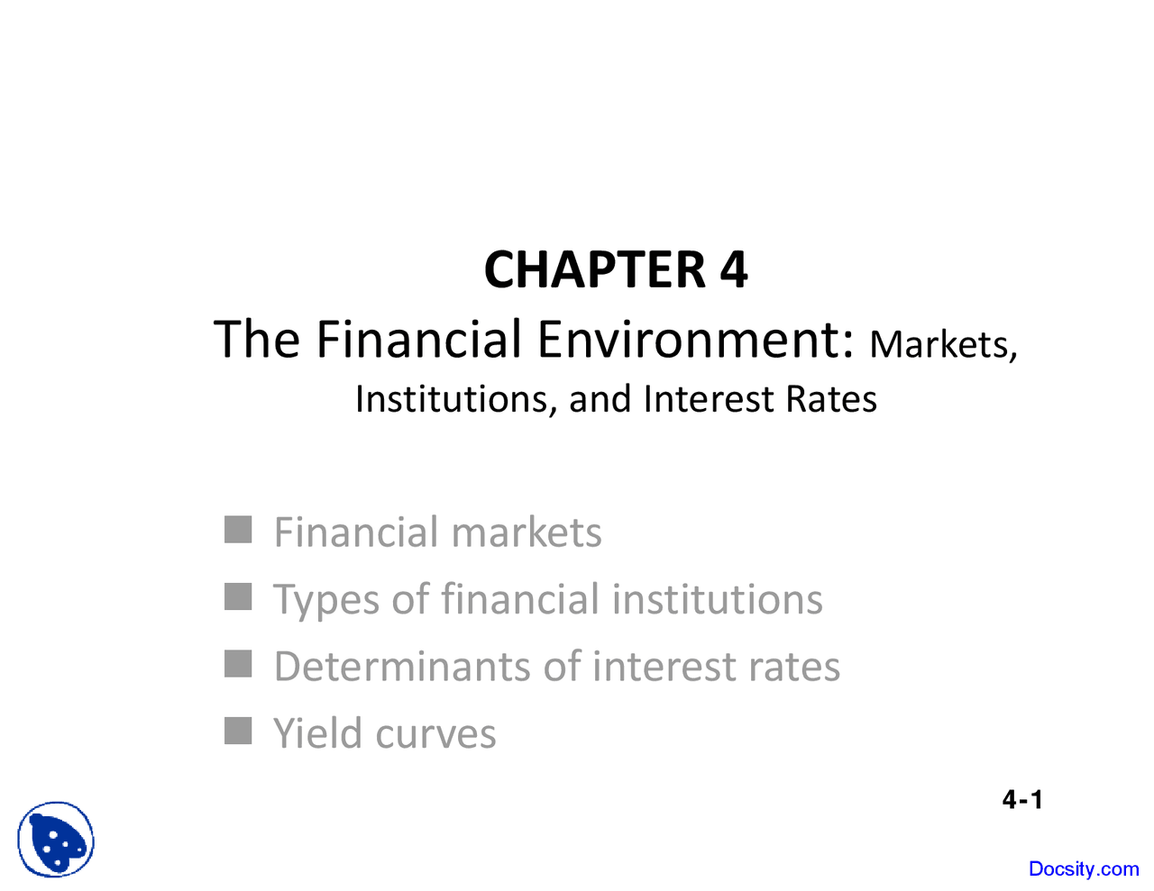 Financial Environment Asset Managment Lecture Slides Docsity