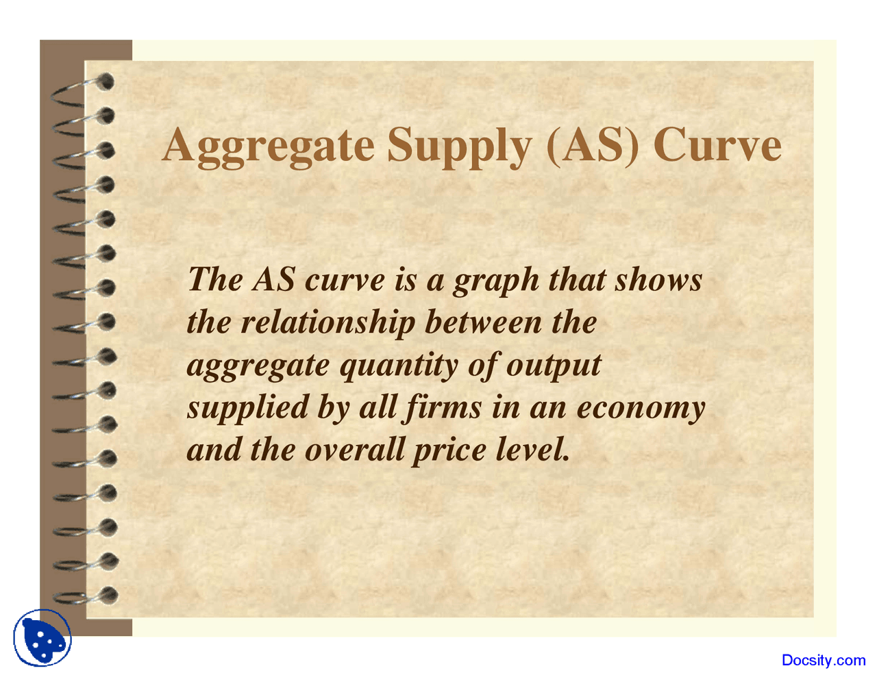 Aggregate Supply Asset Managment Lecture Slides Docsity
