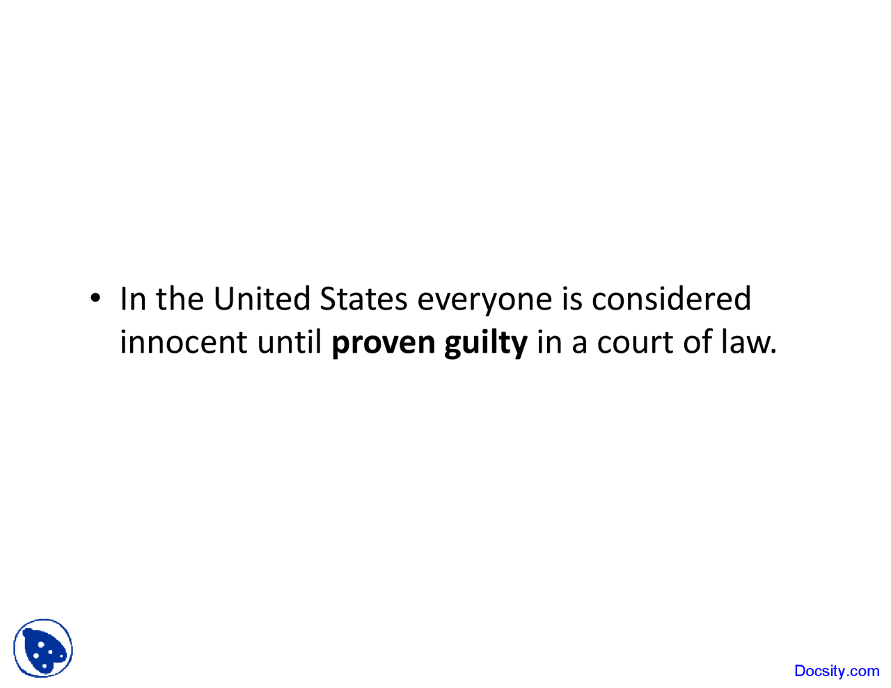 Proven Guilty - Asset Managment - Lecture Slides - Docsity