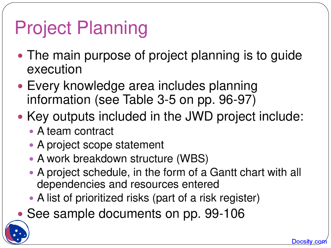 Project Planning Human Resource Lecture Slides Slides Human