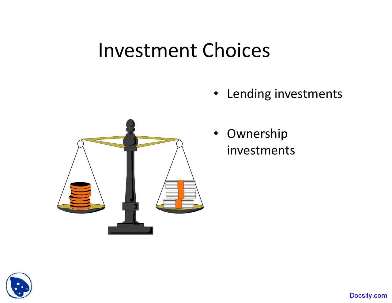 Investment Choices Asset Managment Lecture Slides Docsity