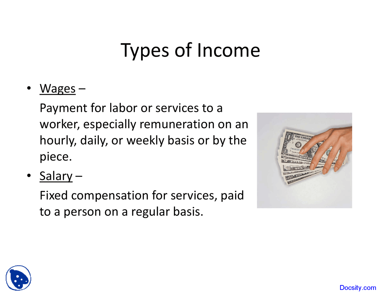 Types Of Income Asset Managment Lecture Slides Docsity