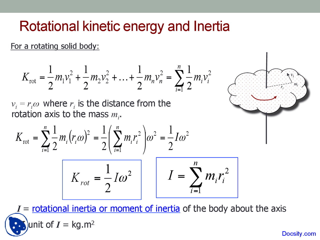 Rotational Dynamics General Physics I Lecture Slides Docsity
