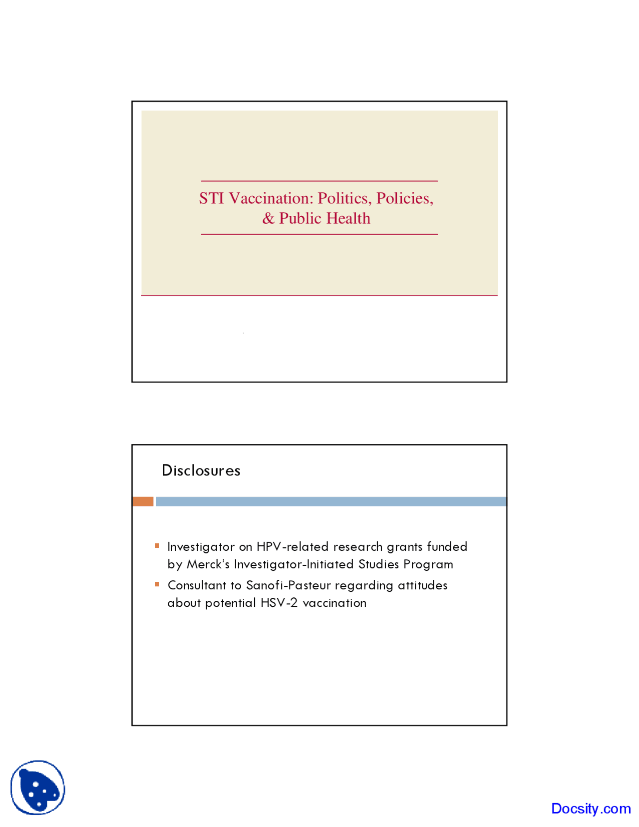 Vaccination Human Resource Lecture Slides Docsity