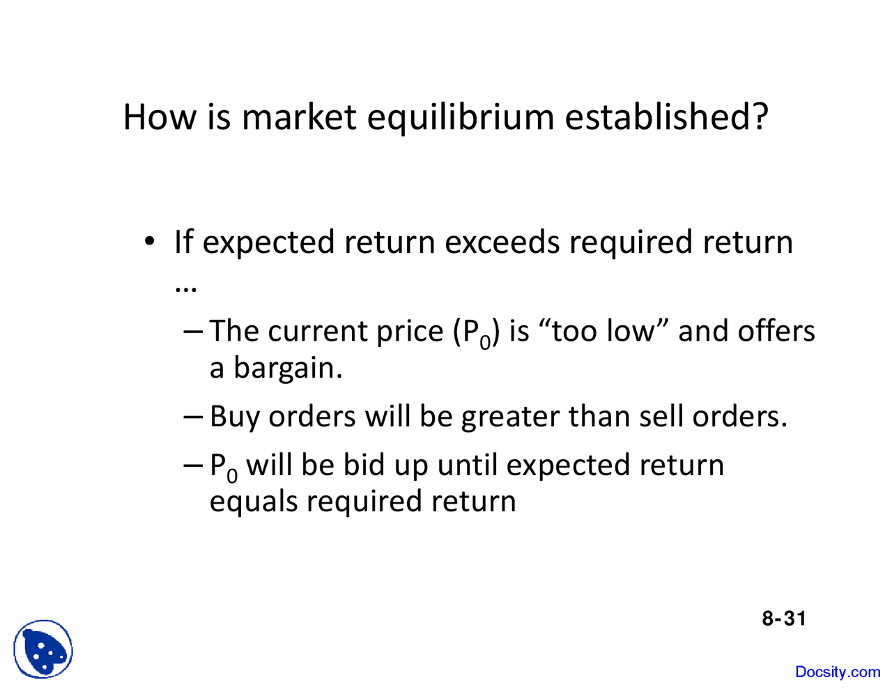 Market Equilibrium Asset Managment Lecture Slides Docsity