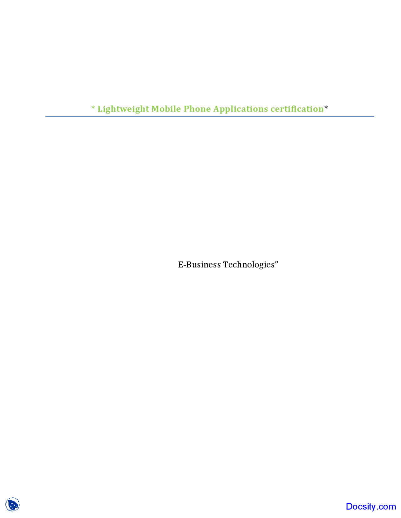 Introduction To E Business Technology Buisness Management Lecture