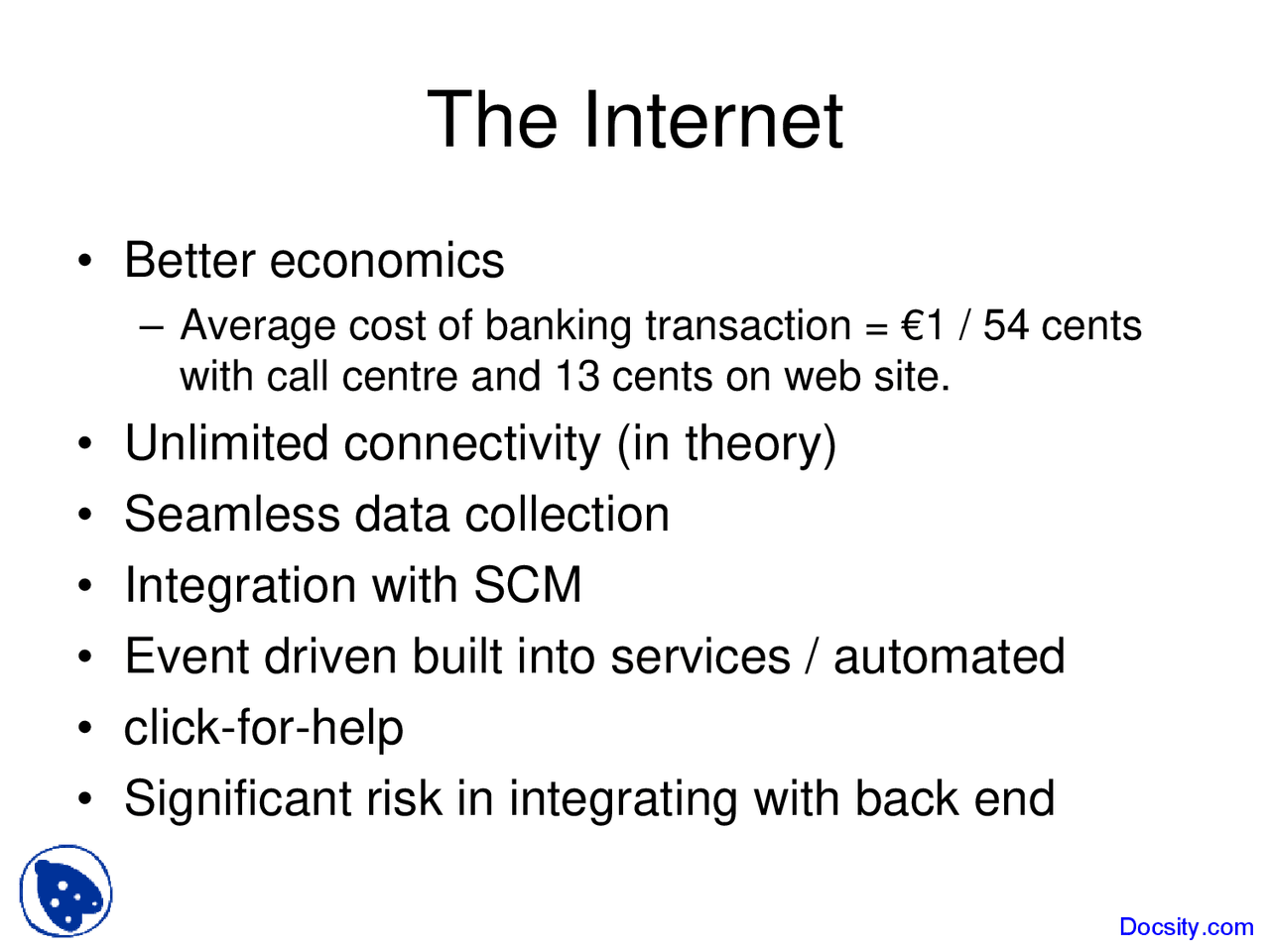 The Internet Buisness Management Lecture Slides Docsity