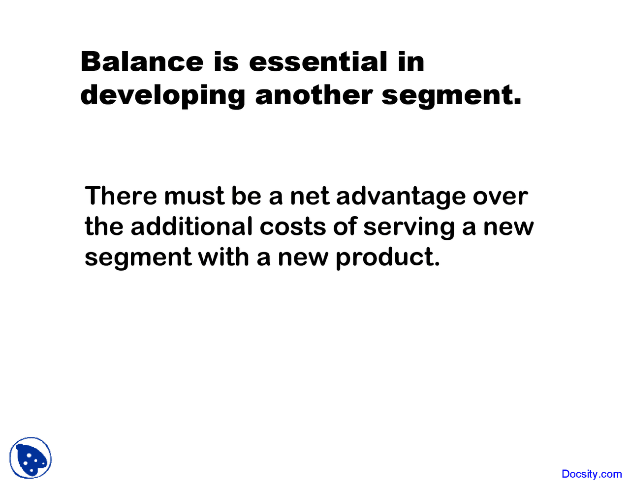 New Segments - Marketing - Lecture Slides - Docsity