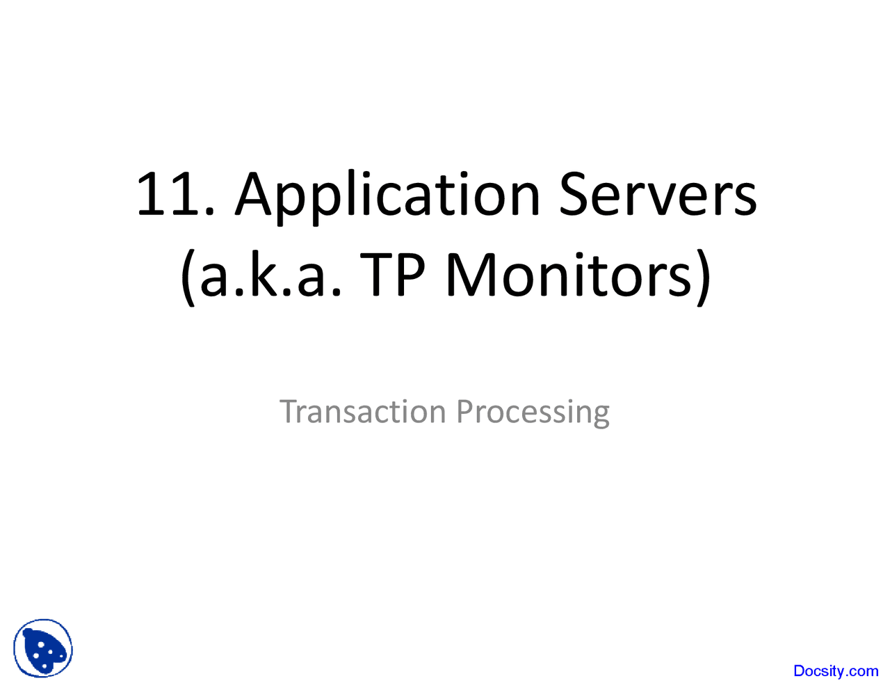 Application Servers E Commerce Lecture Slides Slides Fundamentals