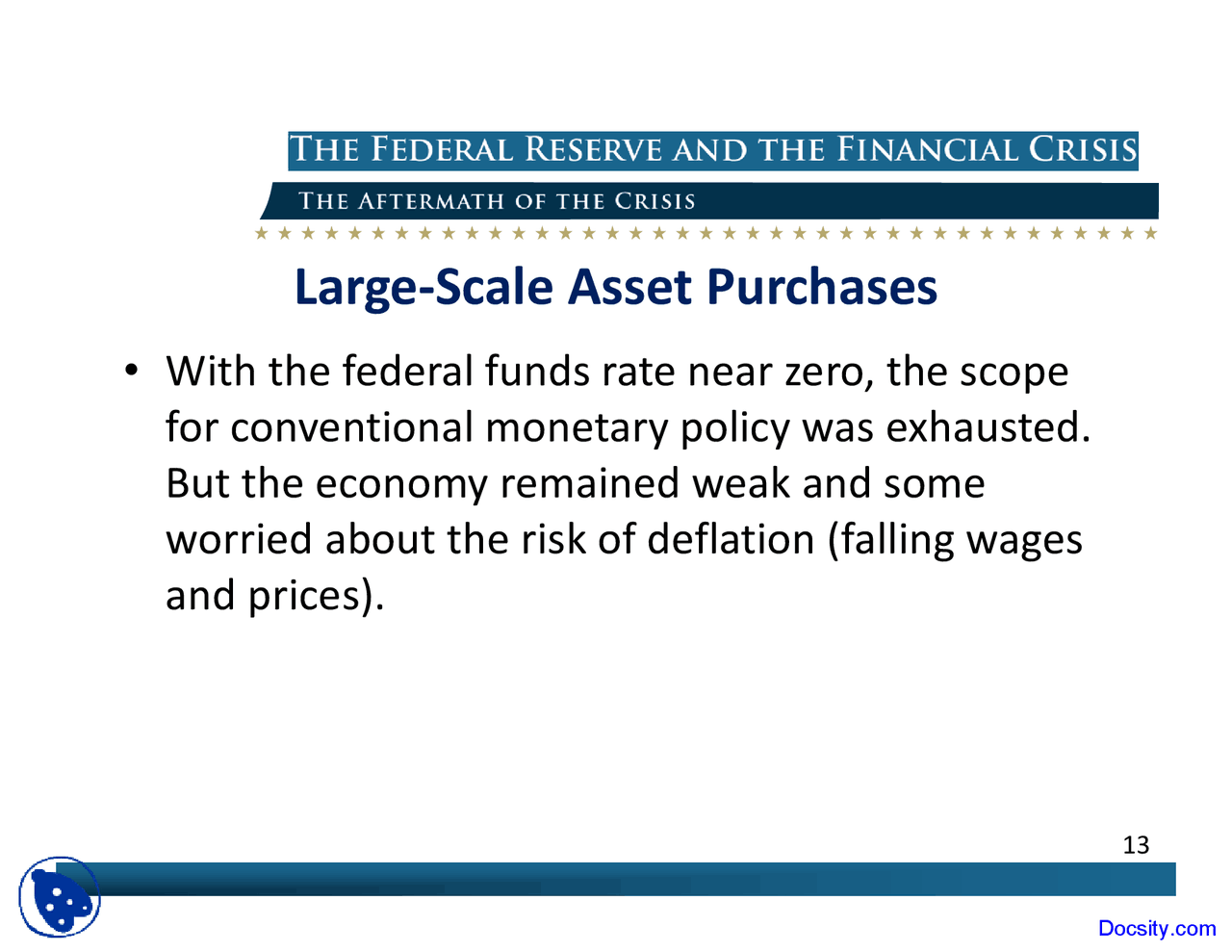 Large Scale Asset Purchases - Buisness Management - Lecture Slides - Docsity