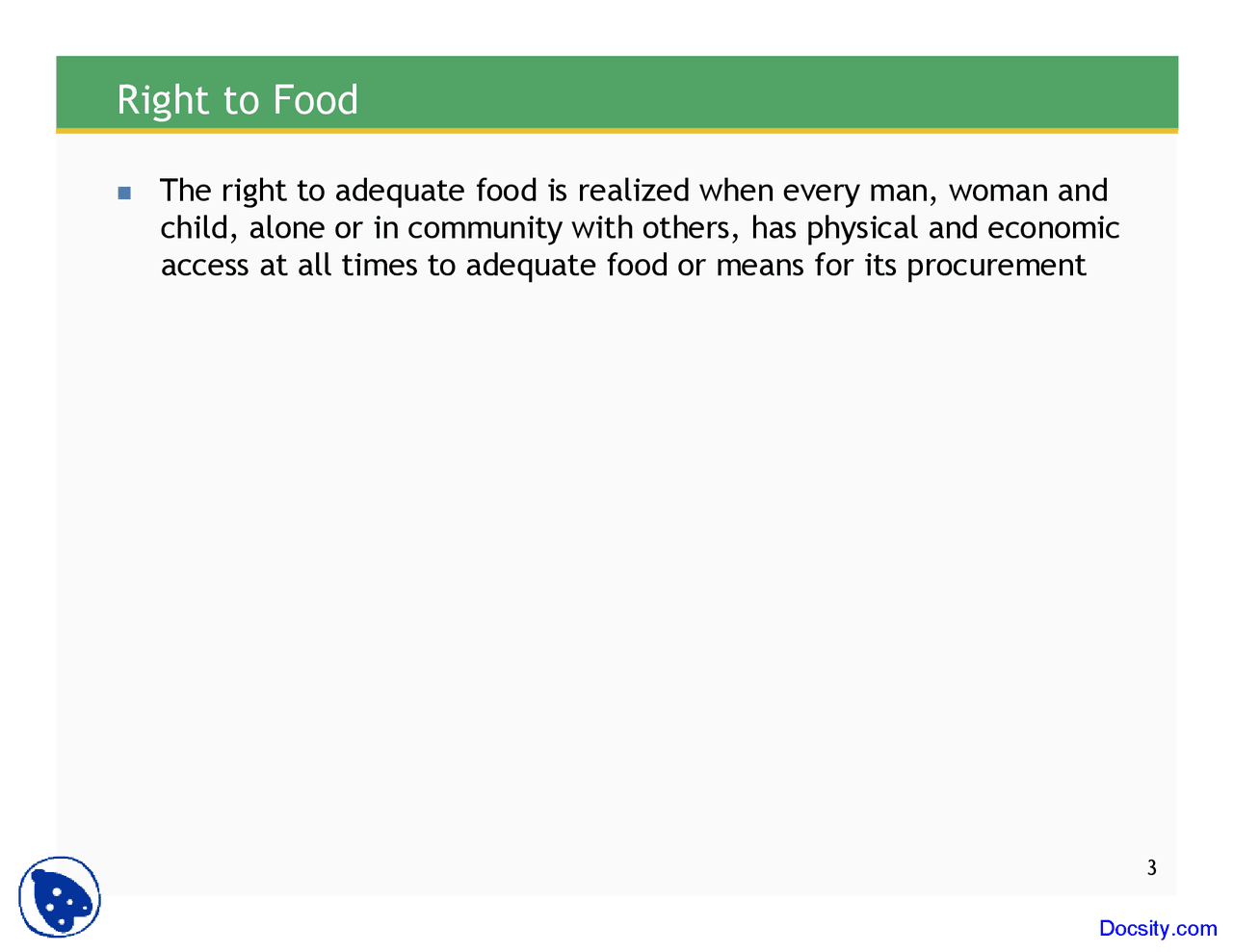 Food Sovereignty Marketing Lecture Slides Docsity