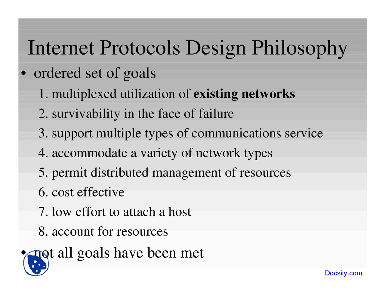 Internet Protocols Design - E-Commerce - Lecture Slides - Docsity