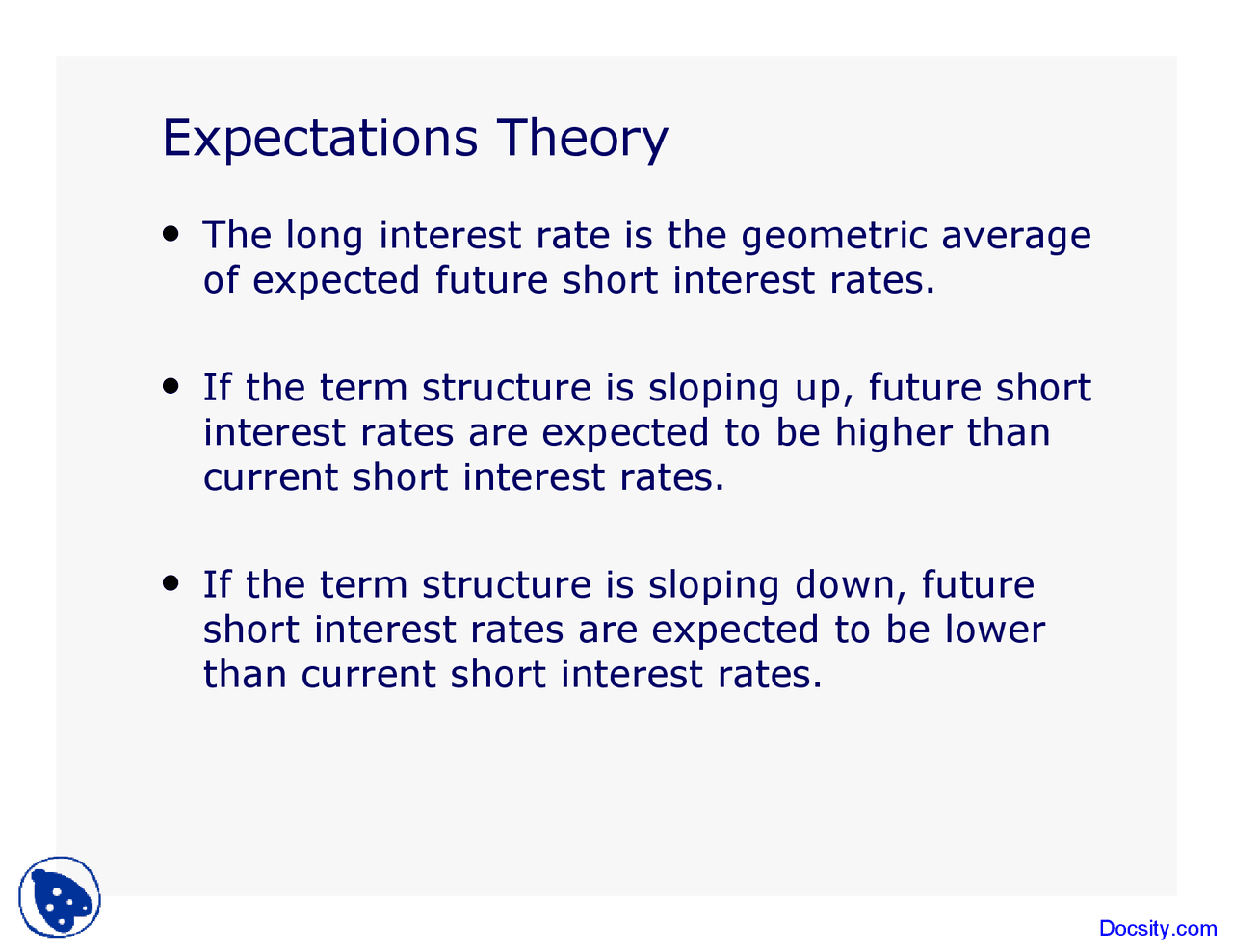 Expectations Theory E Commerce Lecture Slides Docsity