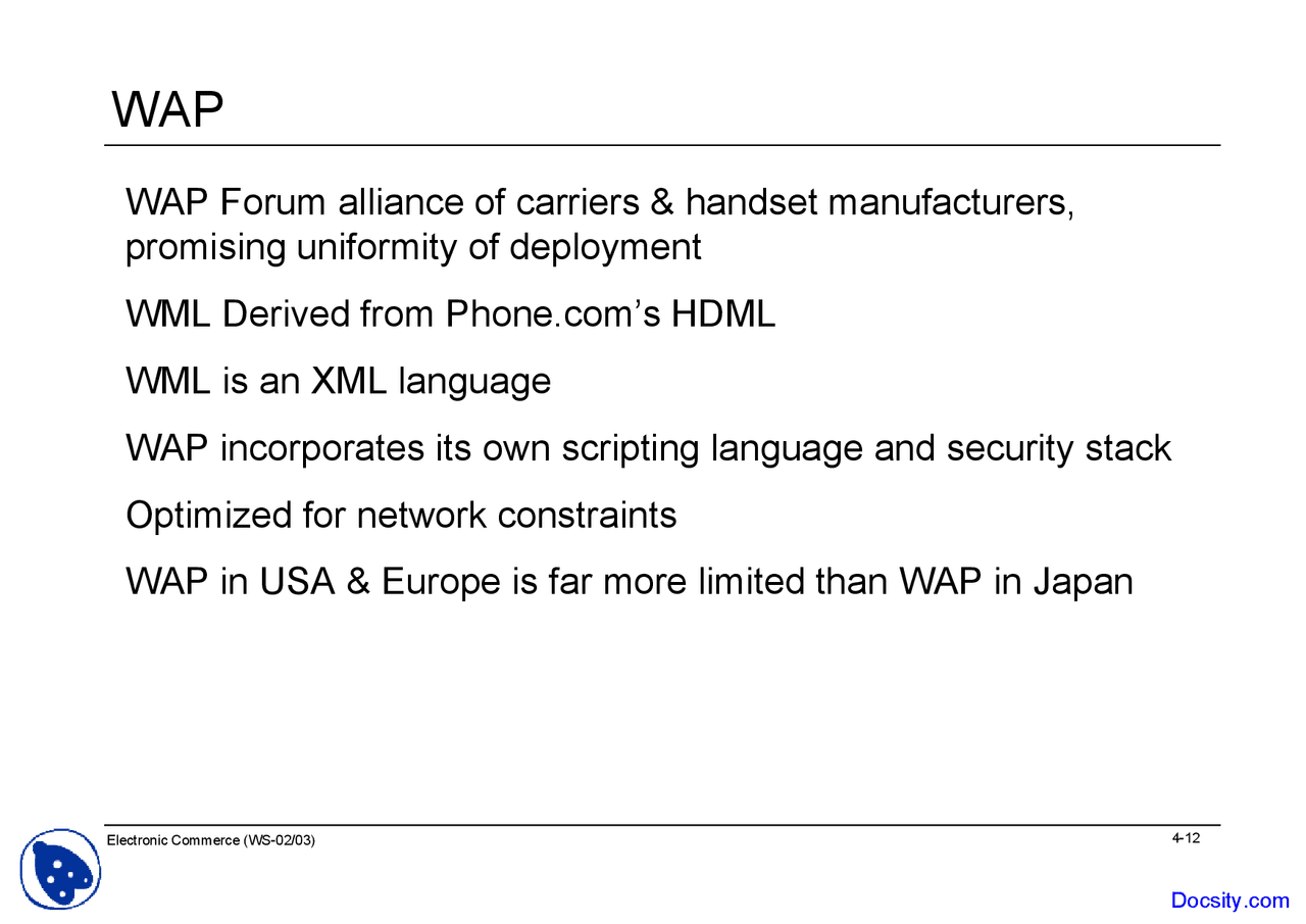 Infrastructure E Commerce Lecture Slides Docsity
