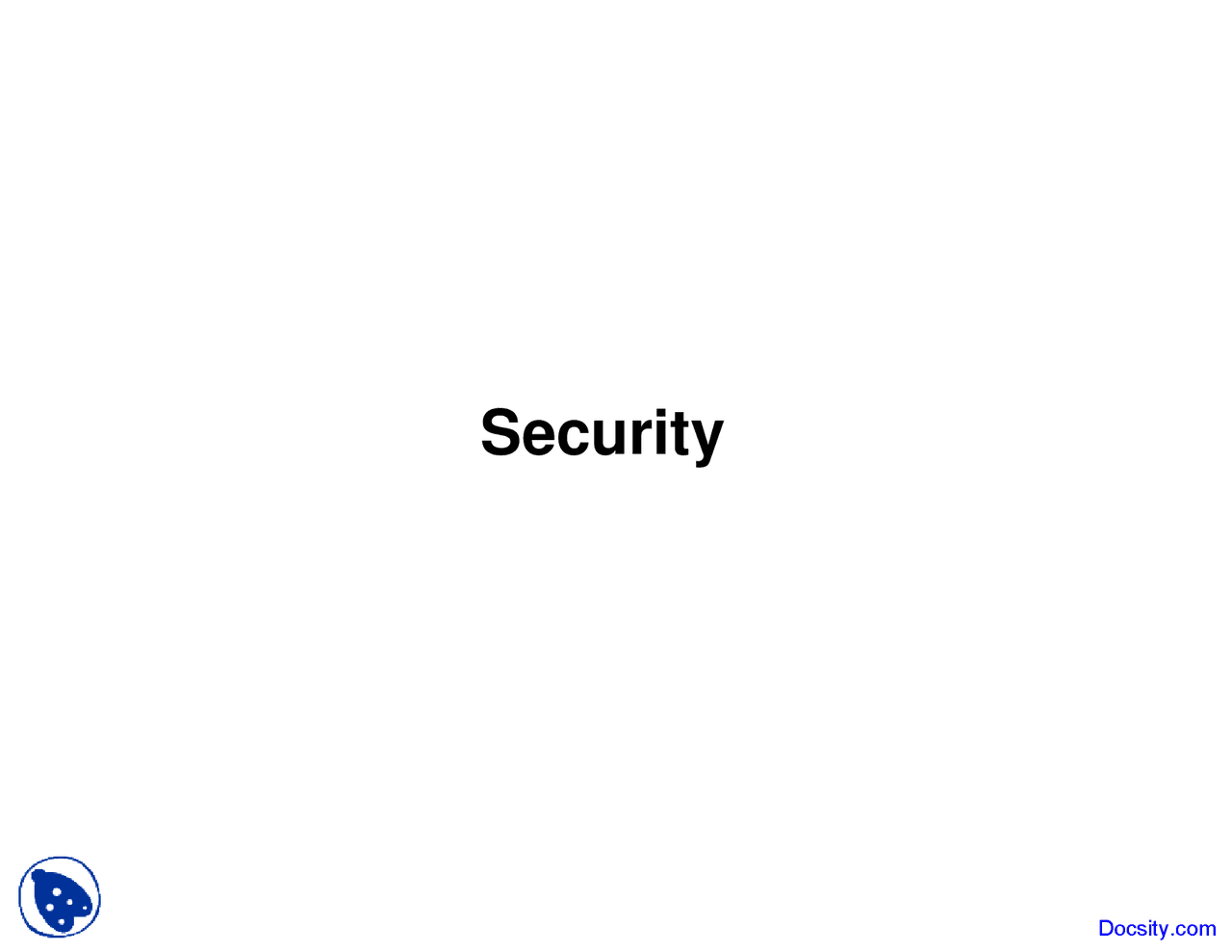 Electronic Security E Commerce Lecture Slides Docsity