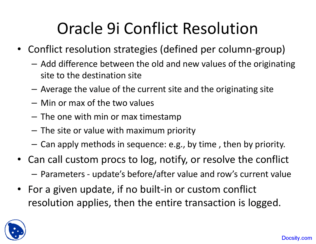 Conflict Resolution - E-Commerce - Lecture Slides - Docsity