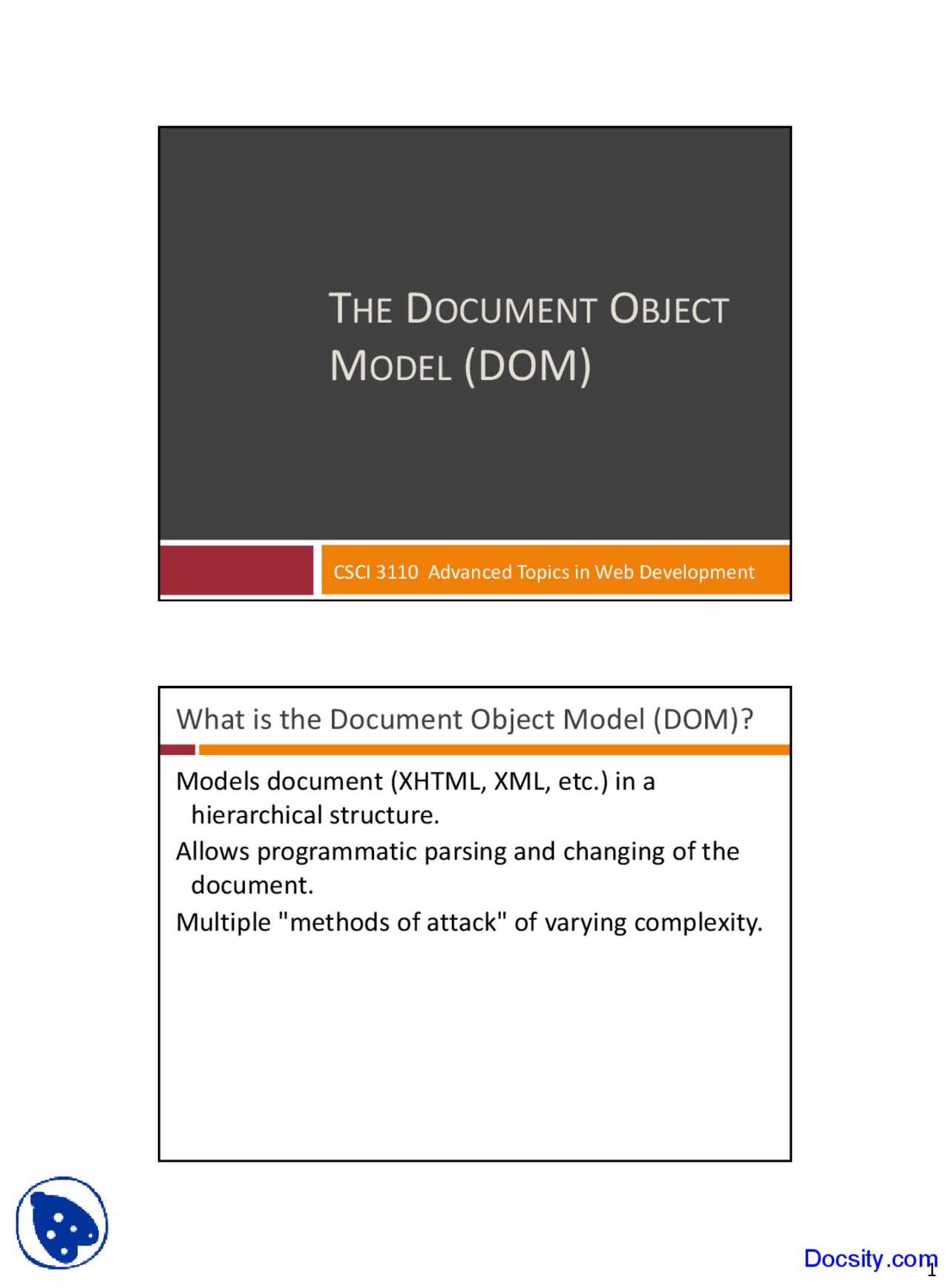 Document Methods E Commerce Lecture Slides Docsity