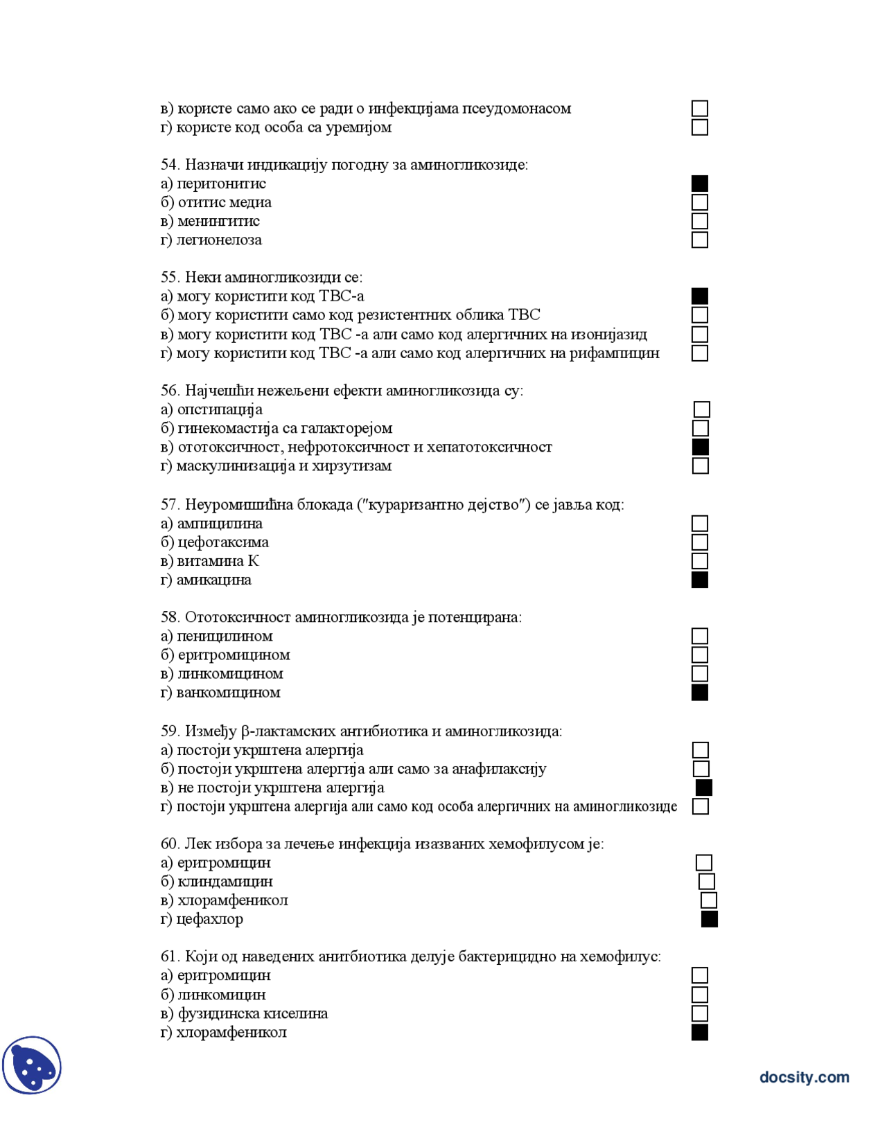 Reseni Test Ispit Farmakologija Medicina 10 Ispiti Predlog