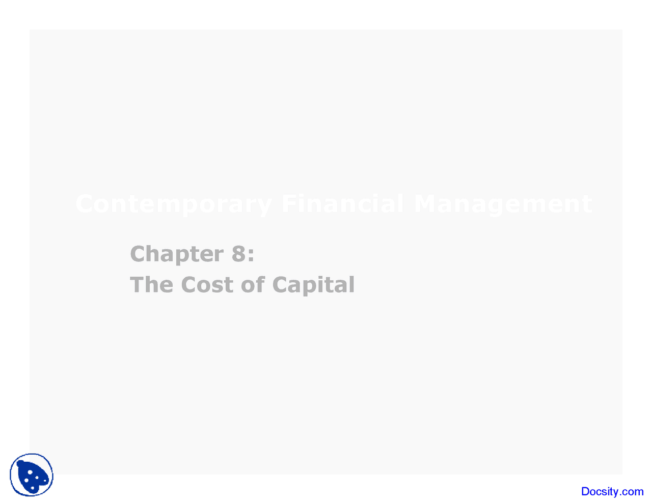 Capital Structure E Commerce Lecture Slides Docsity