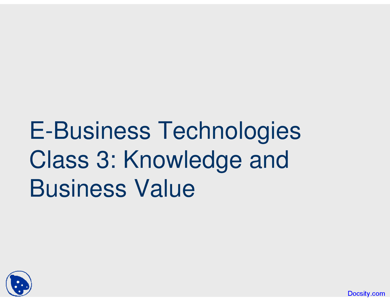 Information Retrieval E Commerce Lecture Slides Docsity