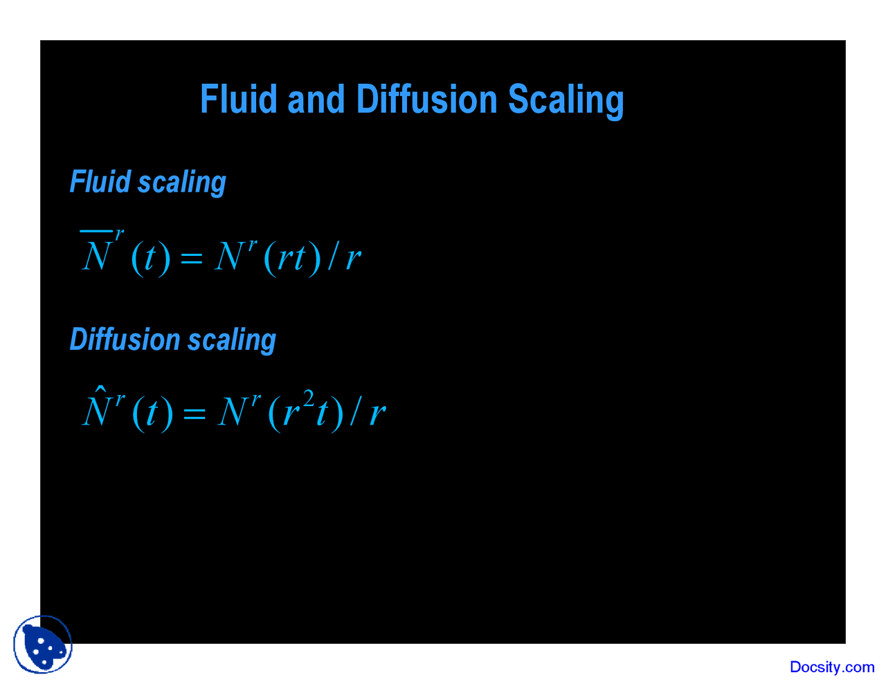 Fluid And Diffusion Scaling Buisness Management Lecture Slides