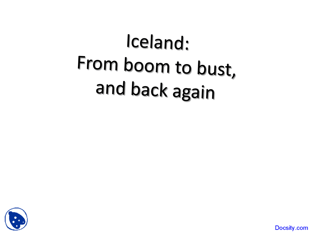 Boom To Bust And Back Again Banking Lecture Slides Docsity