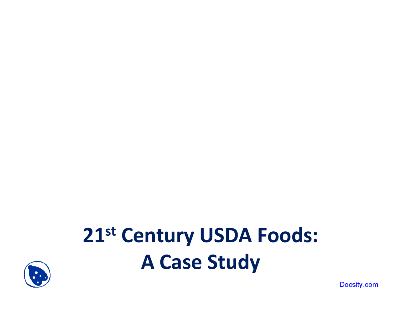 Usda Foods Marketing Lecture Slides Docsity