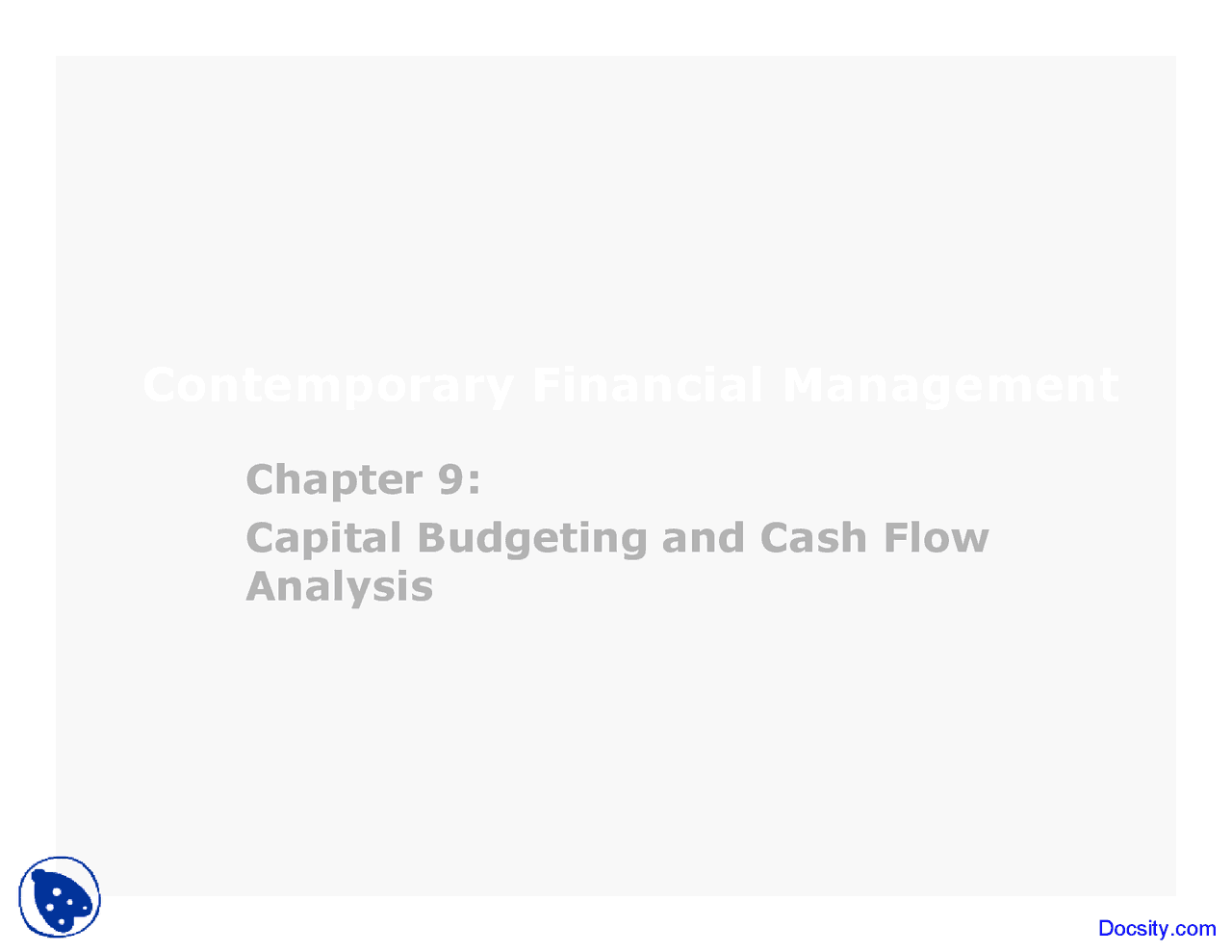 Capital Budgeting E Commerce Lecture Slides Docsity
