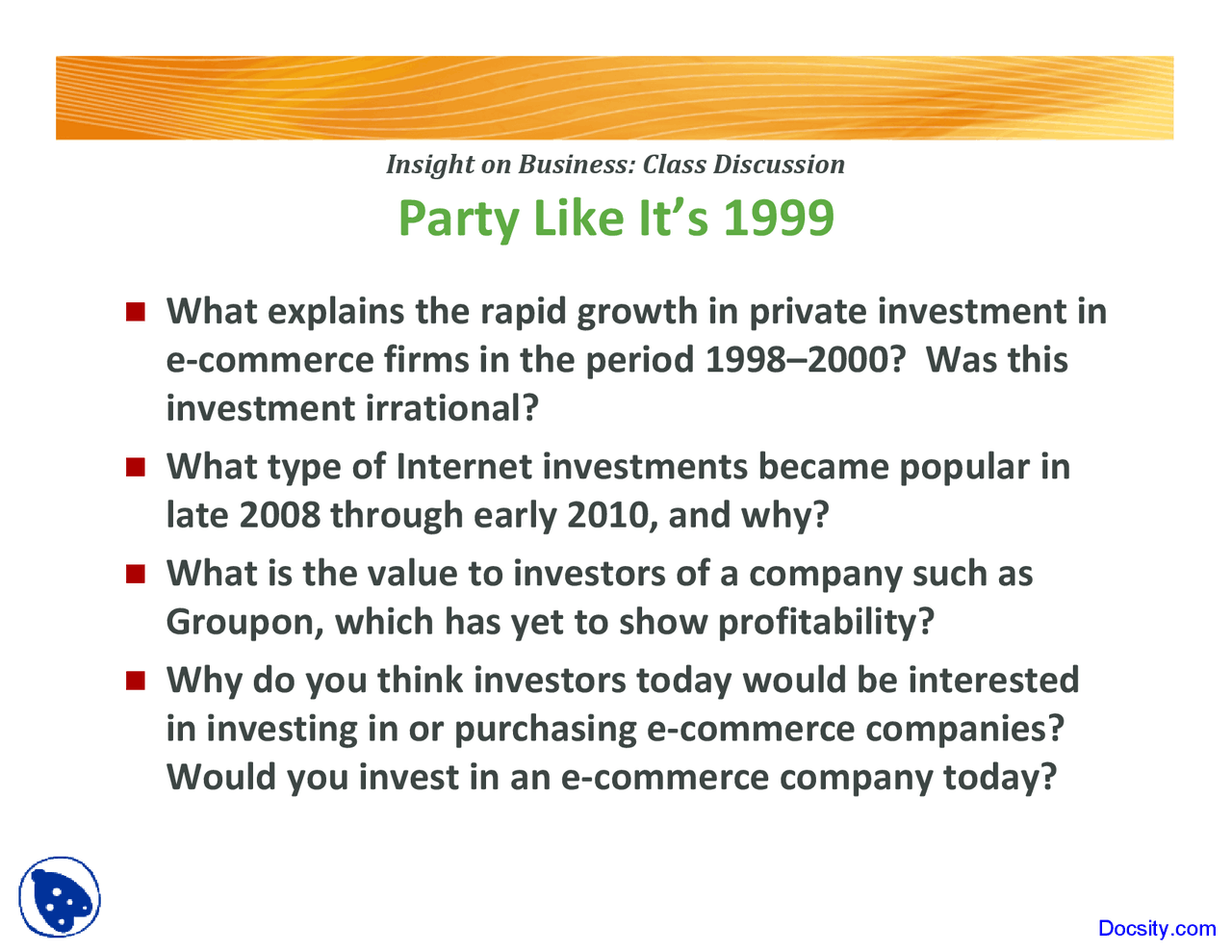 Computer Scientists E Commerce Lecture Slides Docsity