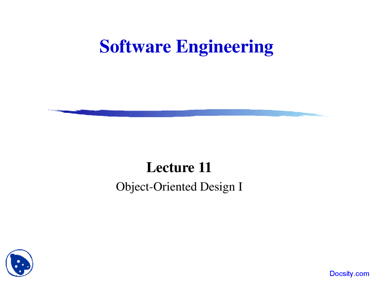 Object Oriented Design - Buisness Management - Lecture Slides | Slides Business Administration ...