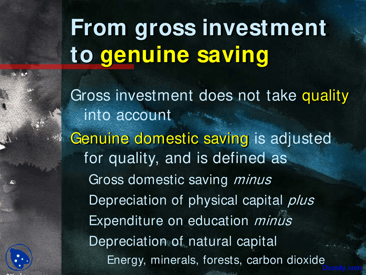 Genuine Domestic Saving Buisness Management Lecture Slides Docsity