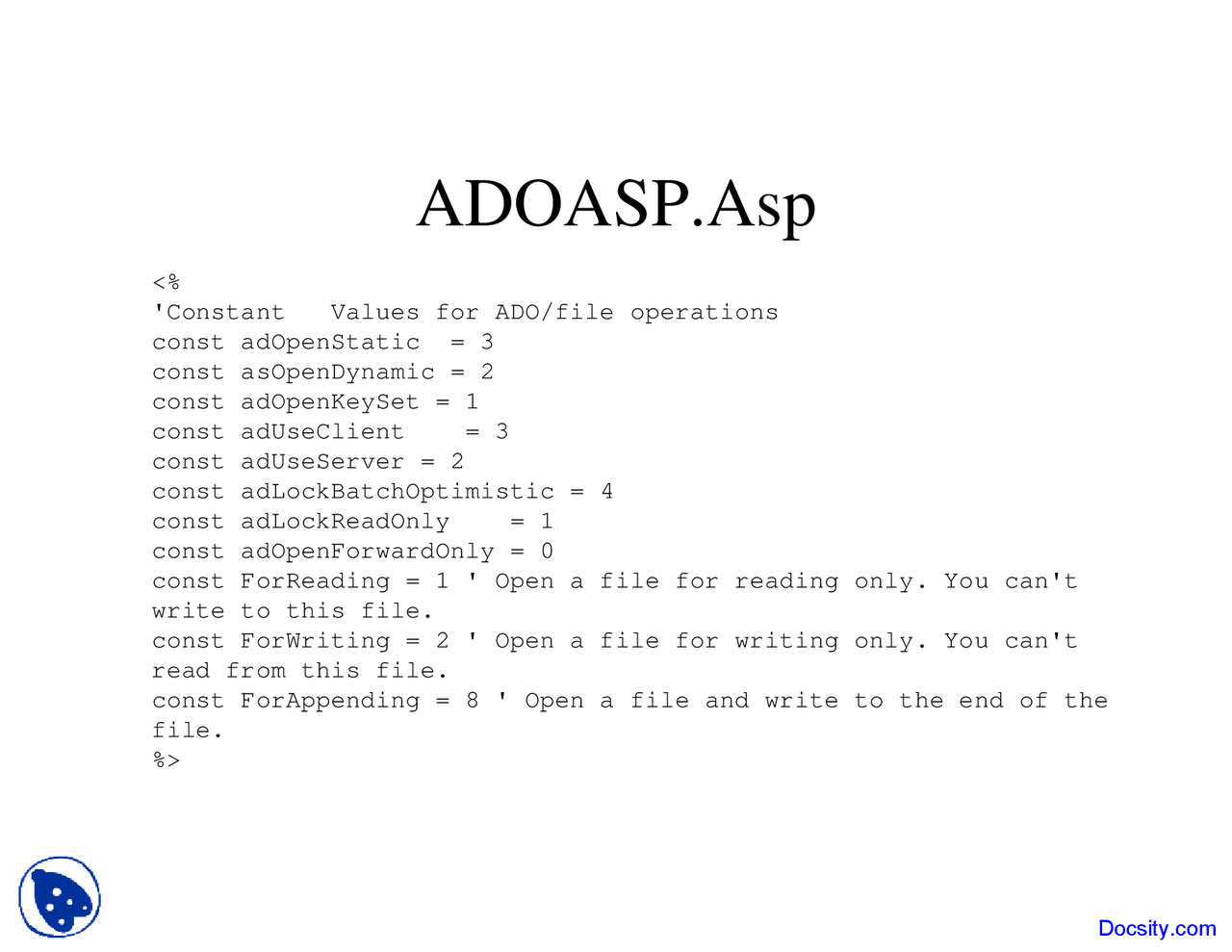 Field Binding - E-Commerce - Lecture Slides - Docsity
