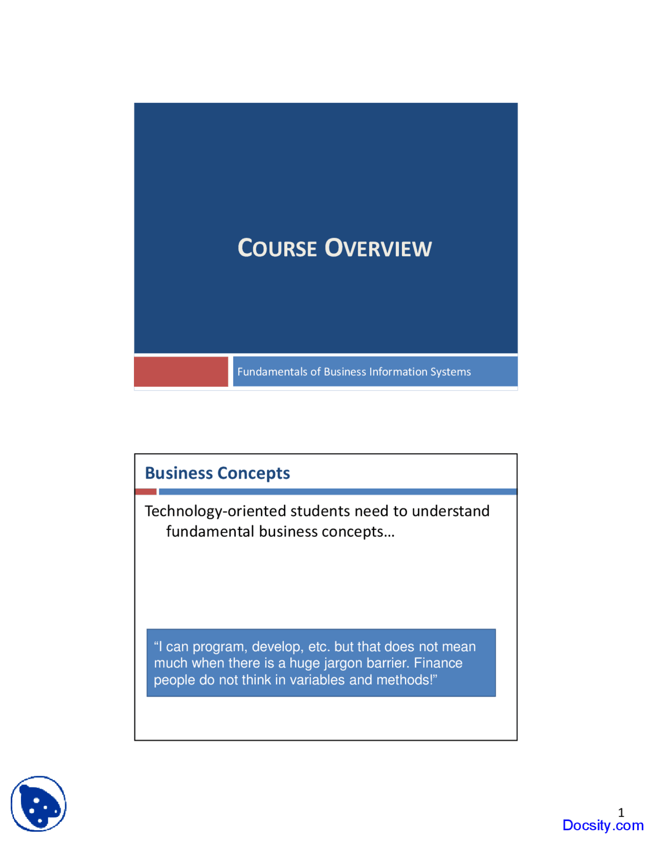 Course Structure E Commerce Lecture Slides Docsity