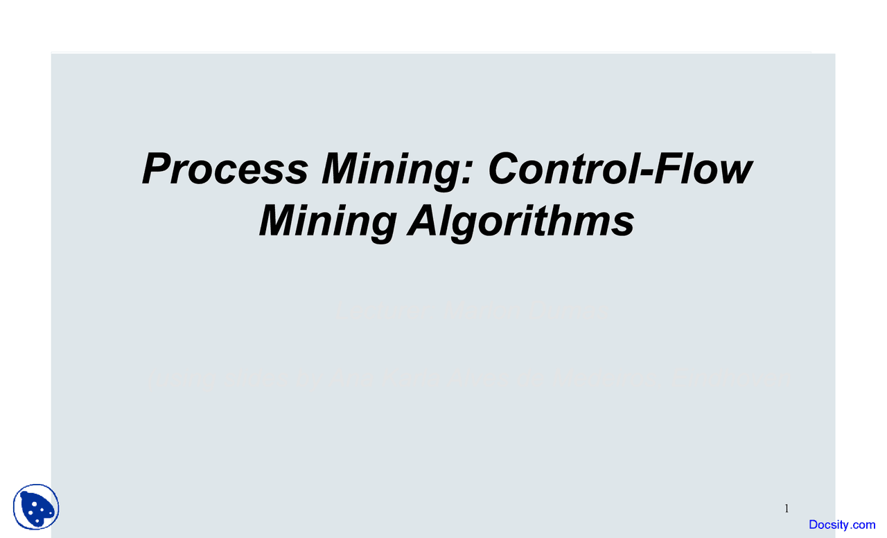 Types of Process Mining - Buisness Management - Lecture Slides - Docsity