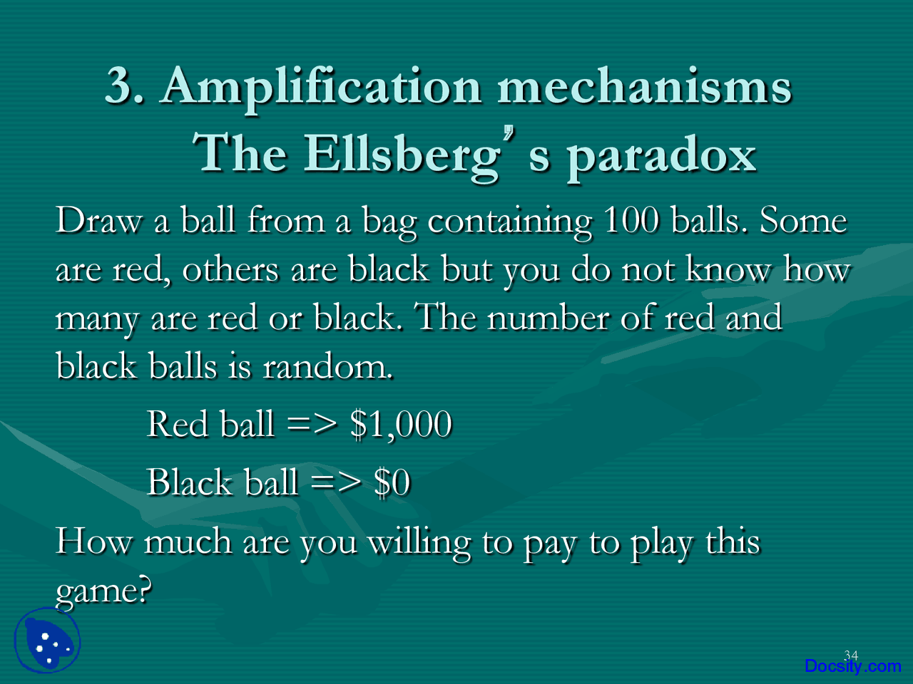 Amplification Mechanisms - Buisness Management - Lecture Slides - Docsity