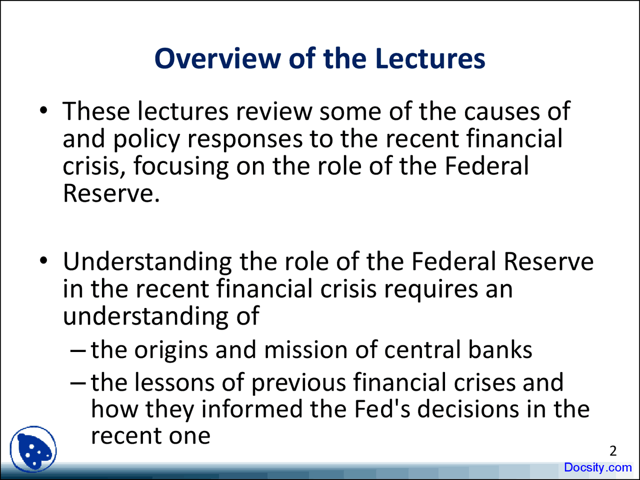 Overview Of The Lecture Buisness Management Lecture Slides Slides