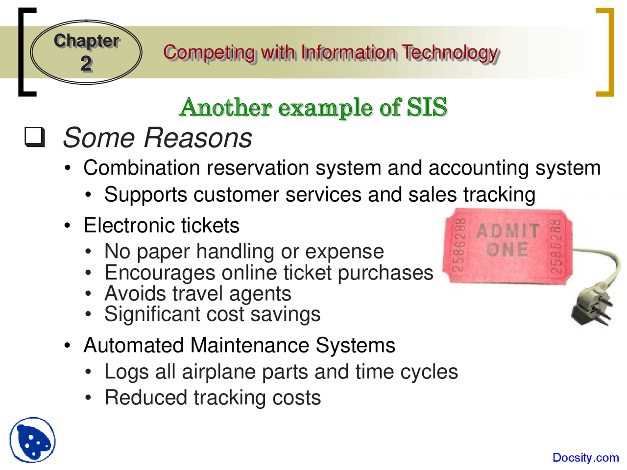 Example Of Sis Buisness Management Lecture Slides Docsity