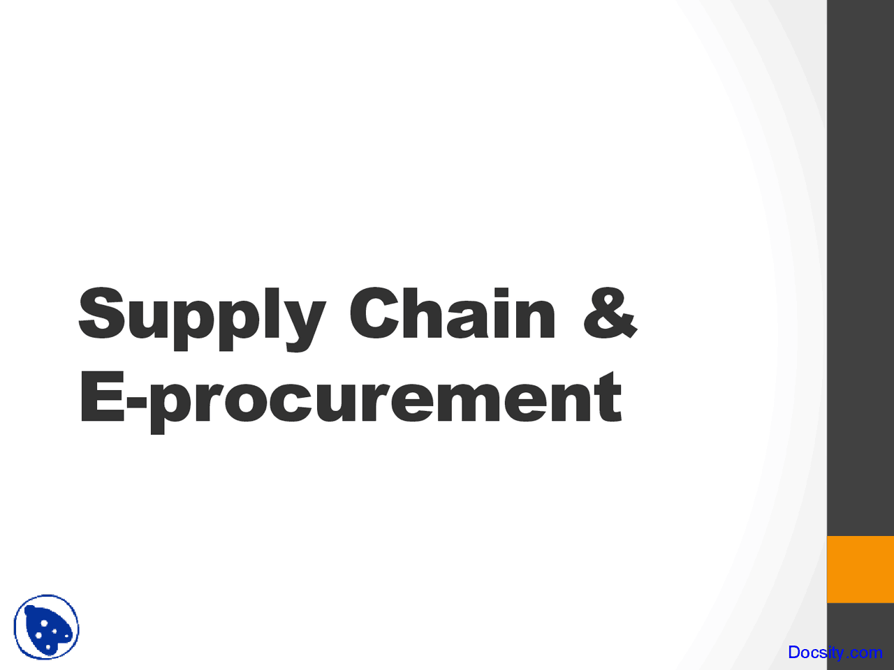 Supply Chain Marketing Lecture Slides Docsity